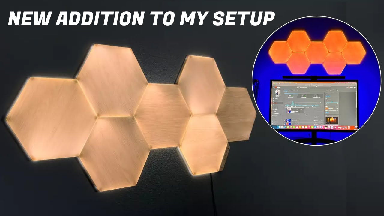Adding the Nanoleaf Elements to my setup! - YouTube