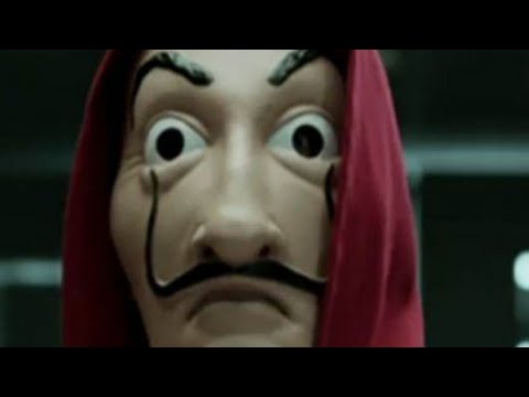 Drawing mask of la casa de papel by pen only