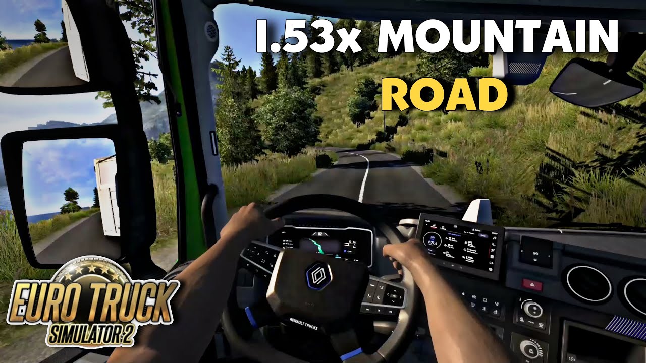 ETS 2 : 1.53 MOUNTAIN ROAD HAND MOD DRIVING - YouTube