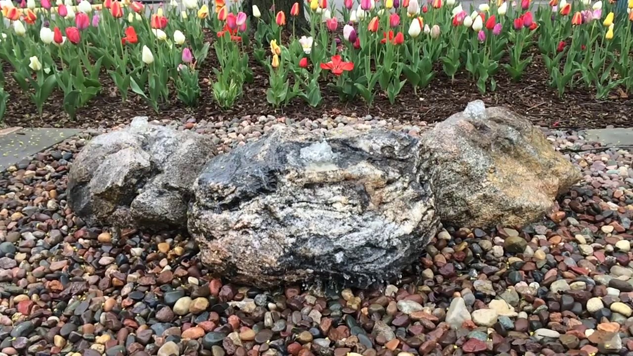 3 Bubbling Boulders Water Feature - YouTube