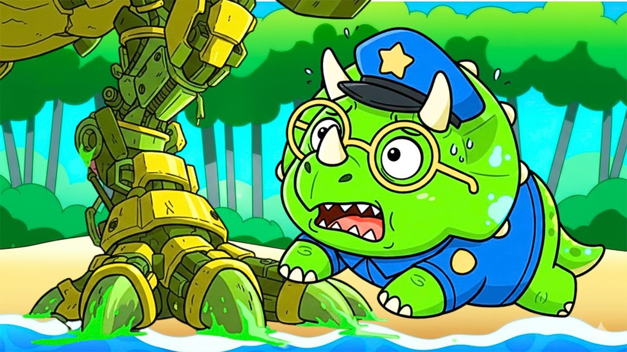 T-Rex Rises! Can the Dinosaur Police Stop It? | Dinosaur Cartoon ...