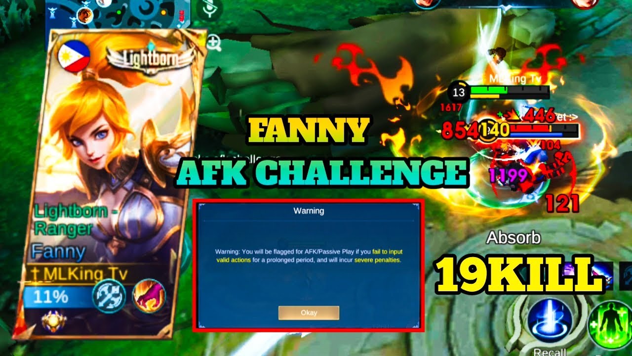 FANNY AFK CHALLENGE 2024 UPDATE / AFK FANNY 19KILL MOBILE LEGENDS BANG ...