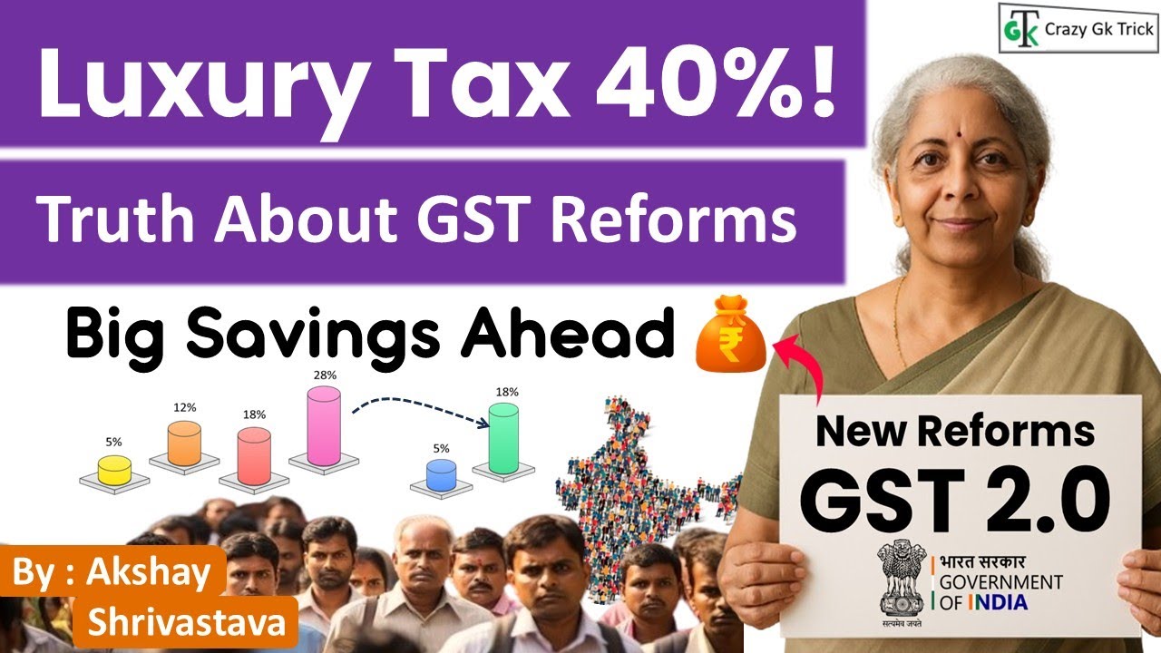 GST Reforms 2025 | New GST Slabs | Current Affairs | Crazy GkTrick | By ...