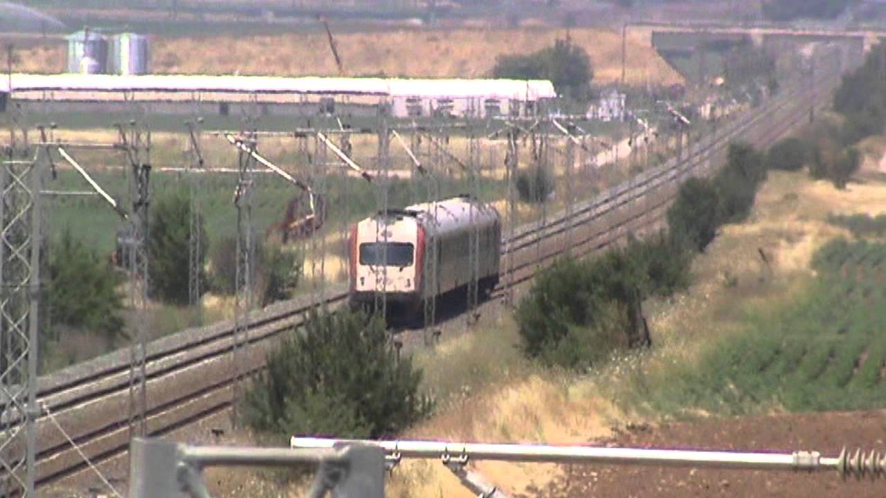 Greek trains at speed, inside and out - YouTube