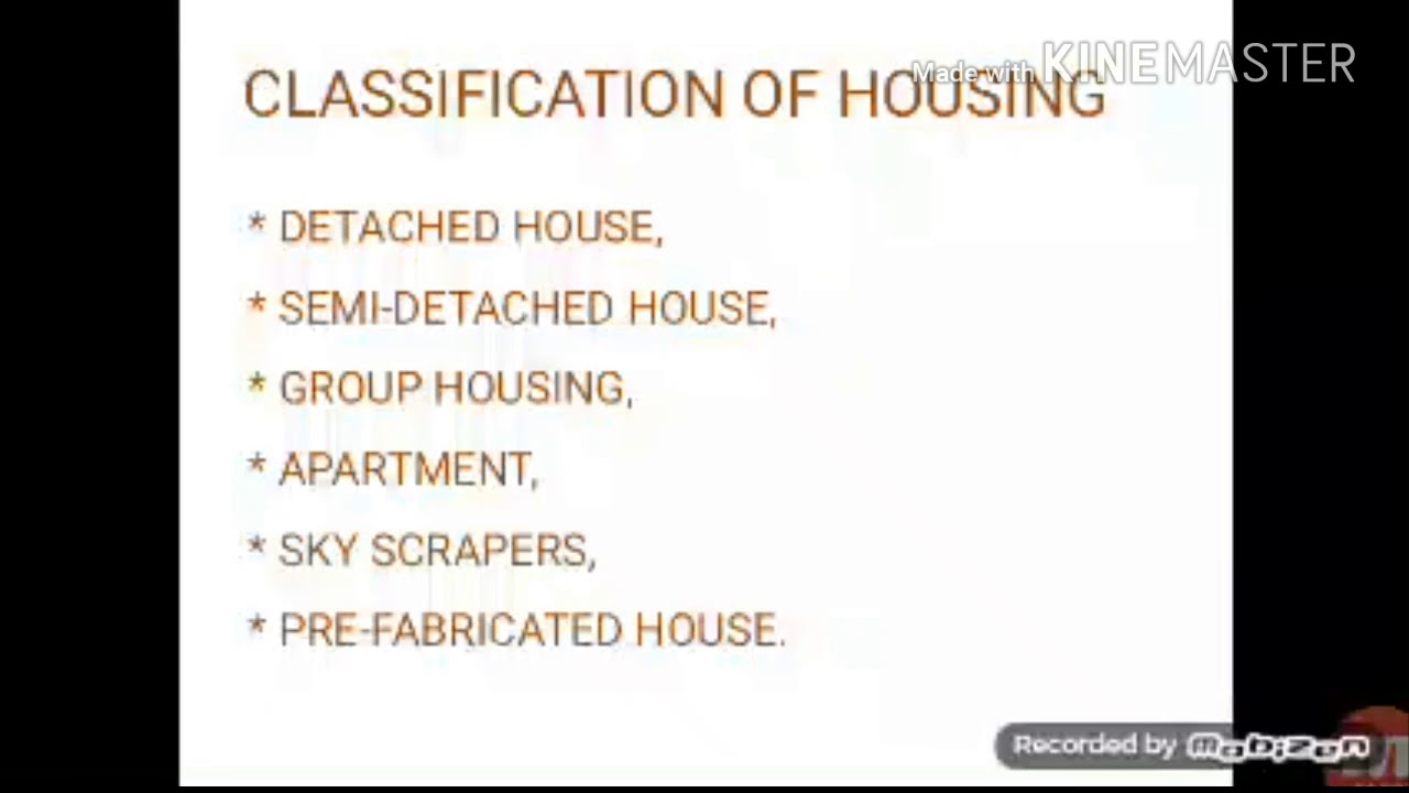 Classification of housing - YouTube