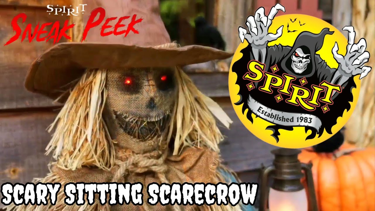 Scary Sitting Scarecrow - Spirit Sneak Peeks 2023 - YouTube