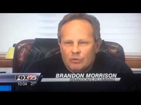 Brandon's Plumbing Oklahoma City frozen pipes fox 25 - YouTube
