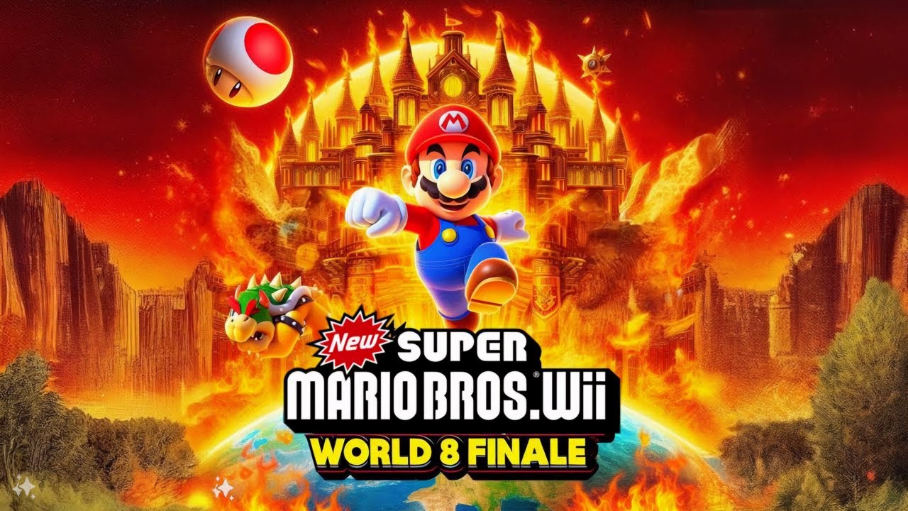 New Super Mario Bros. Wii - World 8 Showdown & Epic Finale! (Full ...