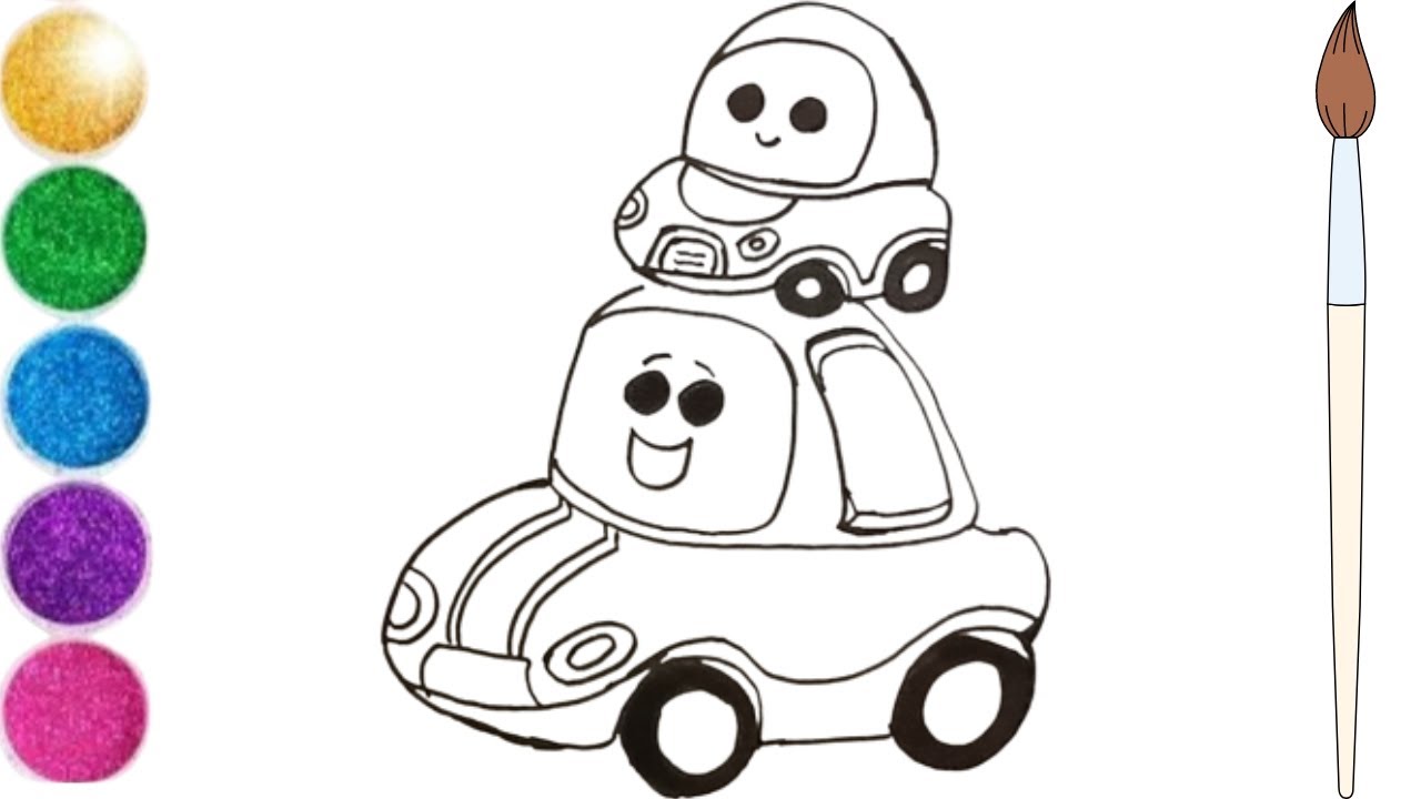 How To Draw Cartoon Car 🚗 🚘 Let's Learn cory carson - YouTube