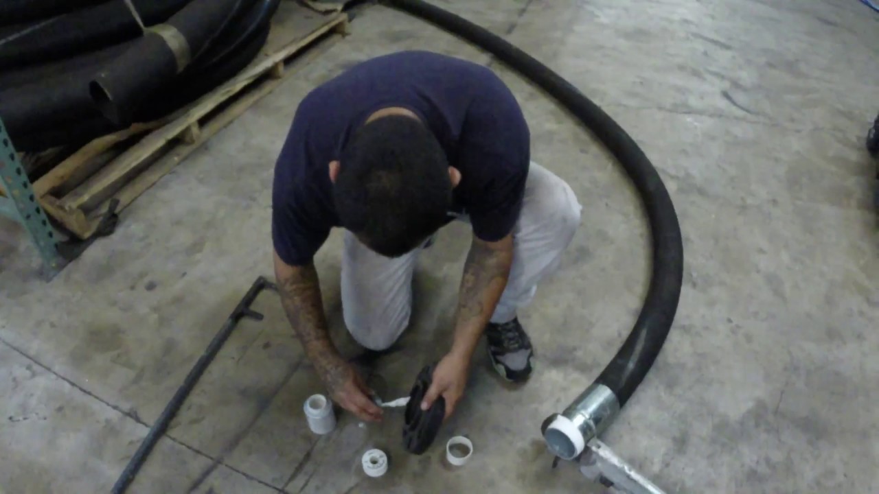 HOW TO INSTALL FLANGE ON HOSE - YouTube