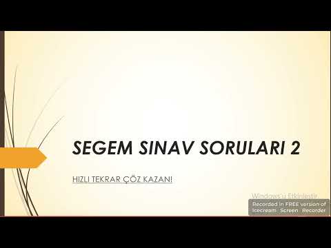SEGEM SINAV SORULARI 2️⃣. VİDEO HIZLI TEKRAR ‼️👍diğer ders videosu linki açıklamada (aşagıda) 👇