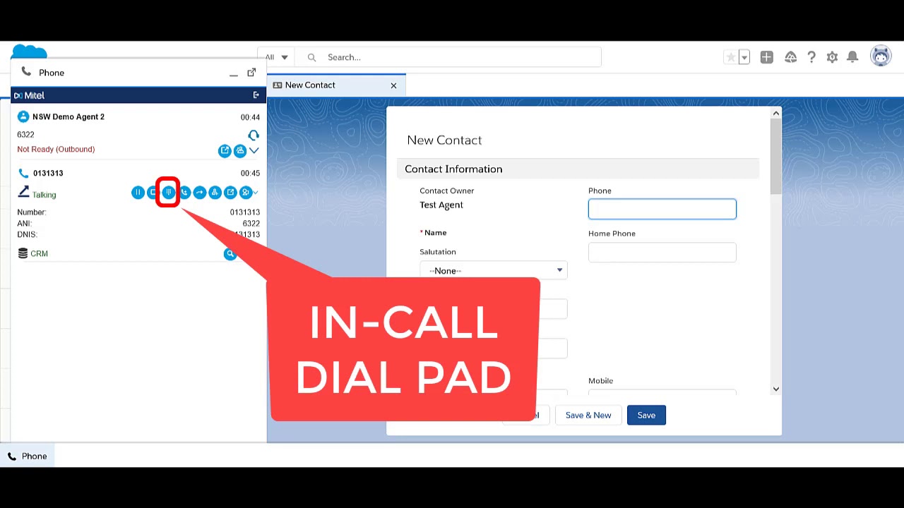 Mitel Ignite & Salesforce - InCall Dial pad - YouTube