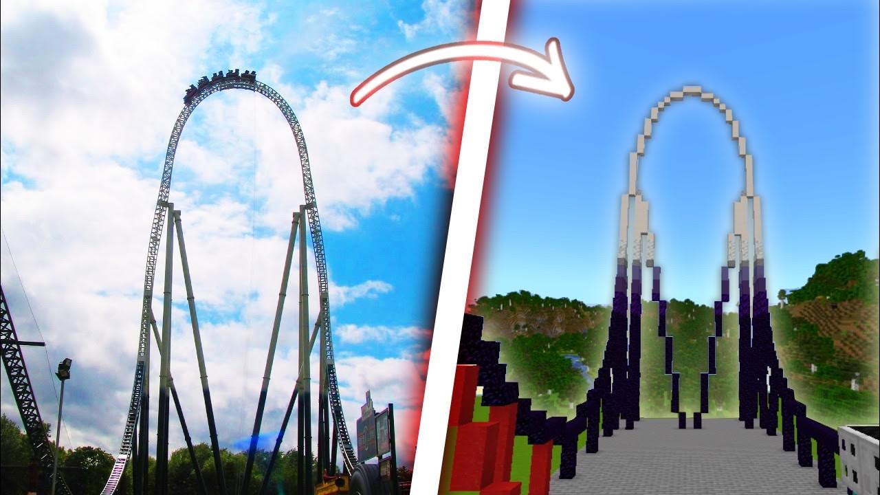 Building Realistic Roller Coasters In Minecraft - YouTube