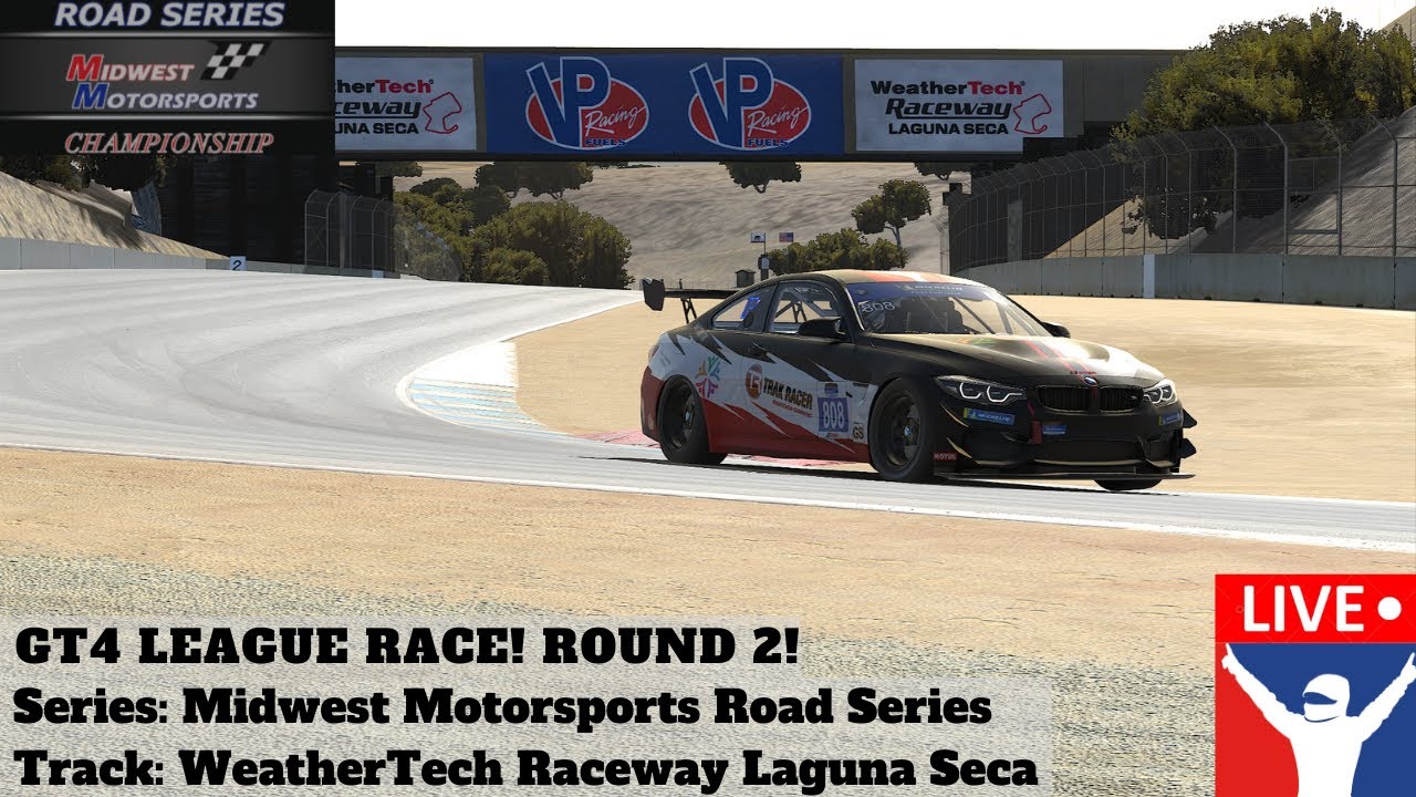 Another intense race!! GT4 Racing at Laguna Seca!! Midwest Motorsports ...