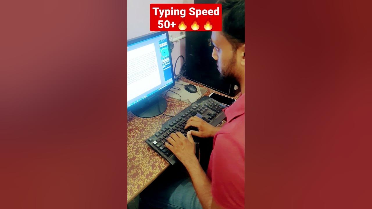Computer typing 🥸||speed 50+||p k typing centre #computer #typingspeed ...