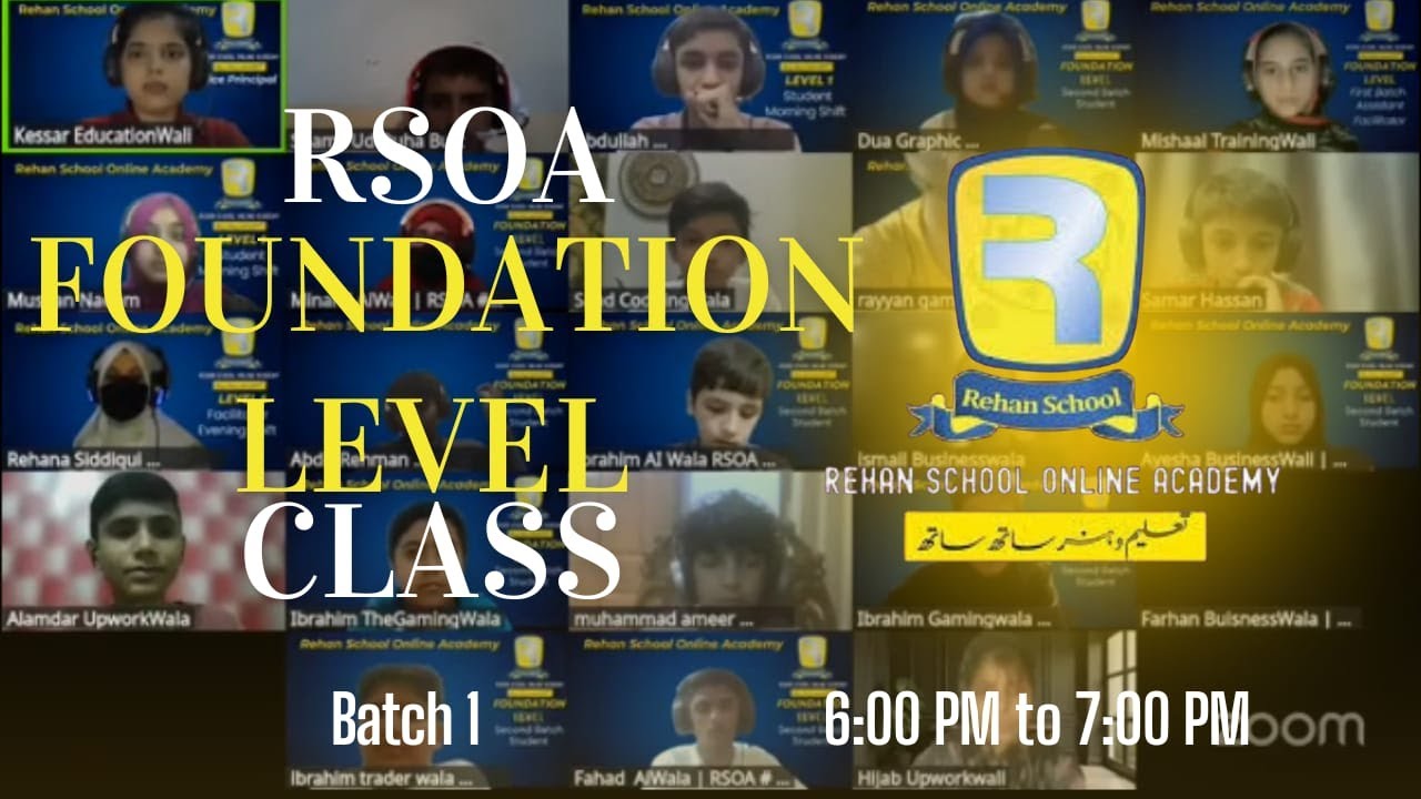 RSOA Foundation Level First Batch Class Is Progress - YouTube