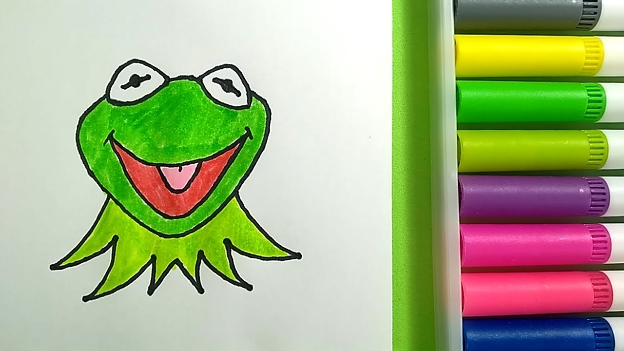 Como desenhar o Sapo Caco Kermit Muppets Vila Sésamo - YouTube