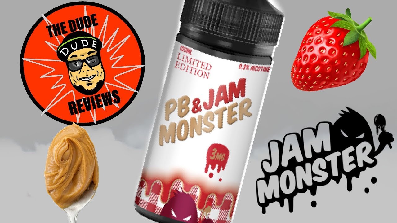 STRAWBERRY PB AND JAM MONSTER BY JAM MONSTER/ E-Liquid Review - YouTube