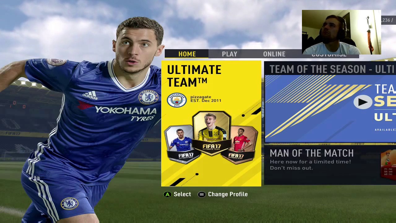 Twitch feed: Everything Chip, FIFA 17 FUT draft gameplay - YouTube