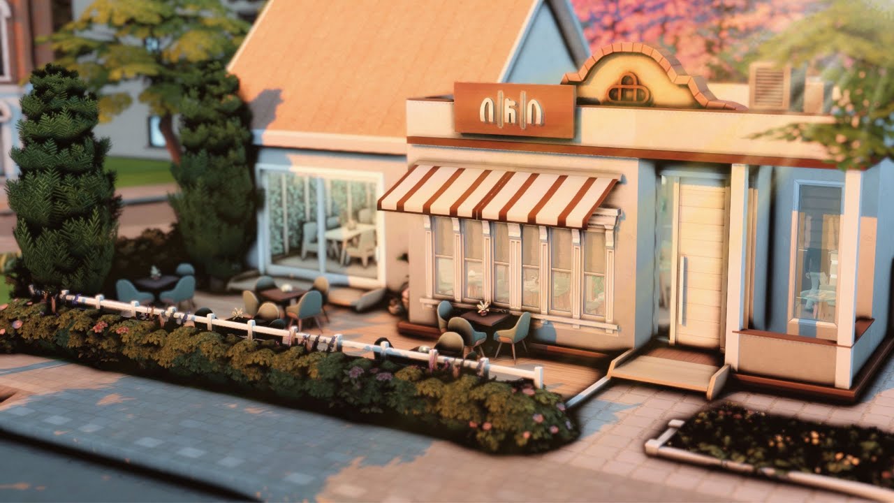 MODERN RESTAURANT • NO CC • Sims 4 • Speedbuild - YouTube