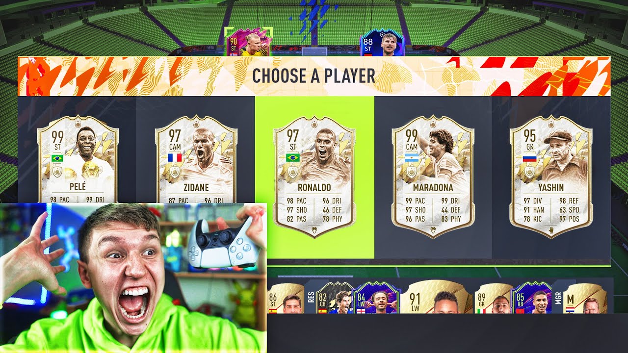 *NEW* ICONS IN HIGHEST RATED FIFA 22 FUT DRAFT EVER!!! - YouTube