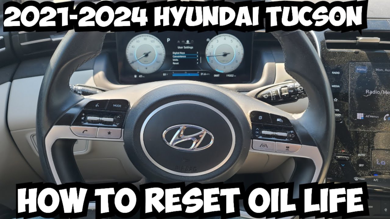 2022 2023 2024 Hyundai Tucson How to Reset oil life / Maintenance ...