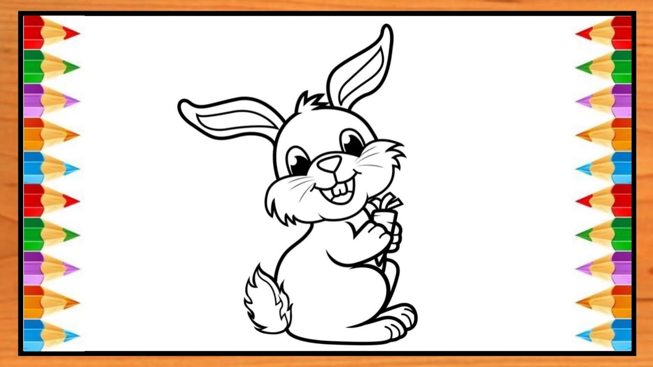 Rabbit Drawing Outline || How To Make Easy Rabbit - YouTube