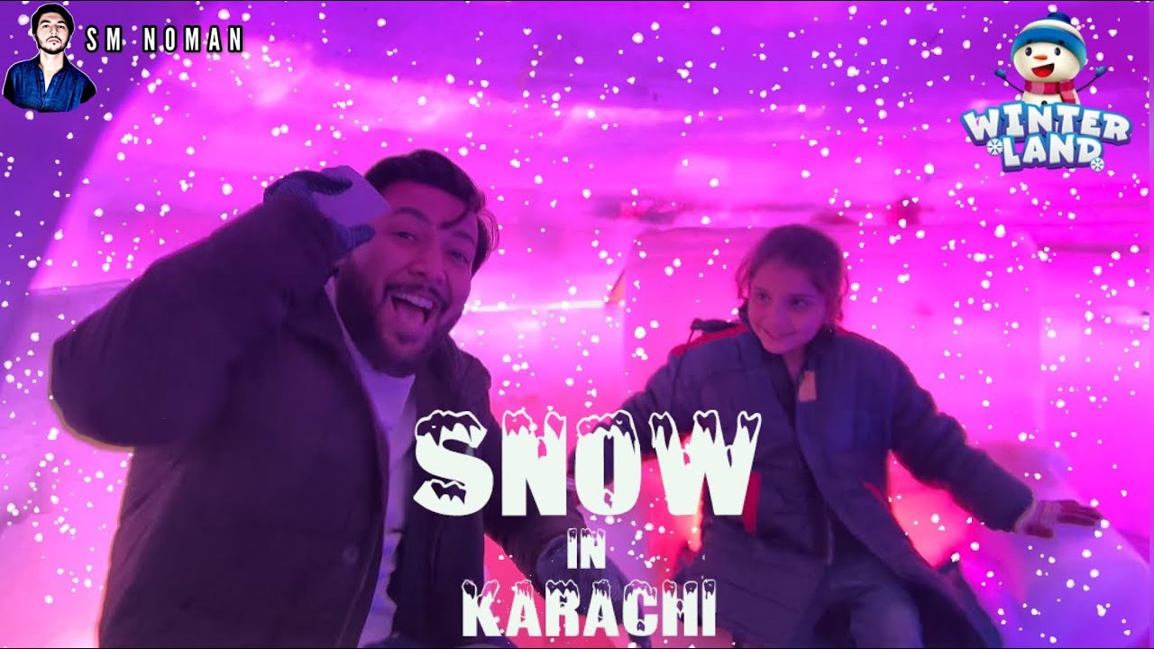 Snow in Karachi ⛄️ | Winterland | Paf Museum | Nasli Vlogs - YouTube