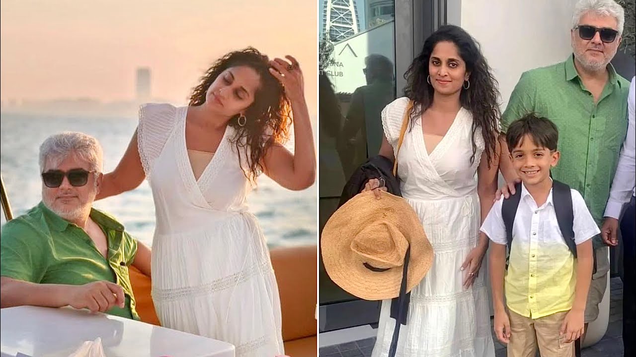Ajith Shalini Romantic pics in Dubai Vacation💖🥰Ajith Family latest pics ...