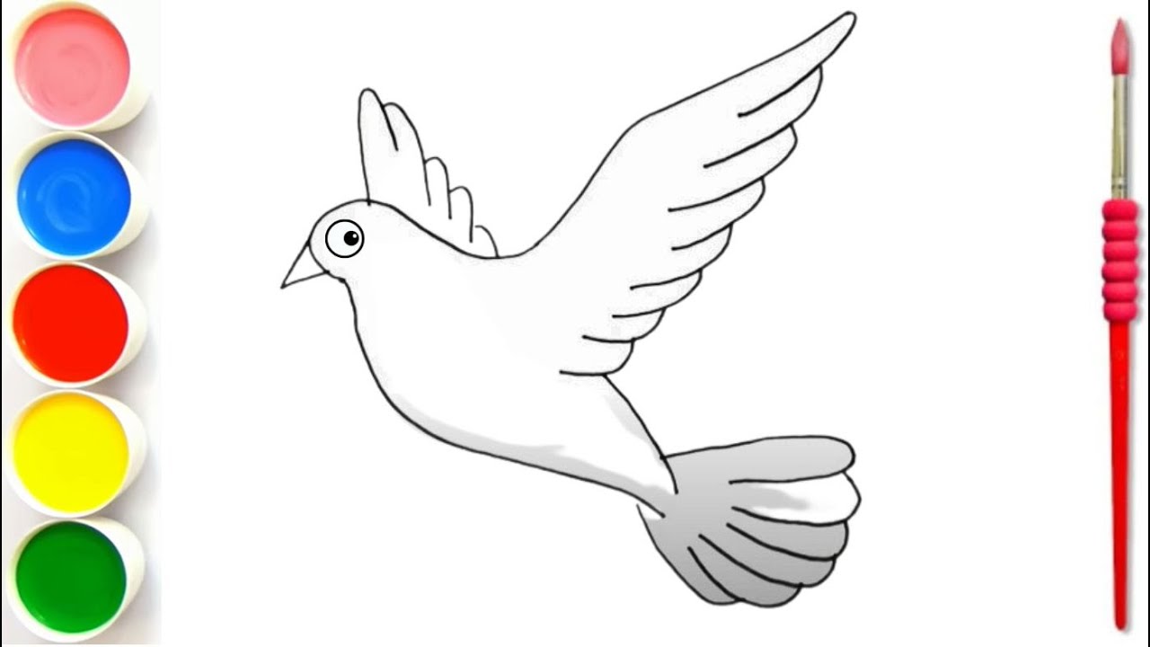 How to Draw a Dove for Kids | Dove Drawing Tutorial - YouTube
