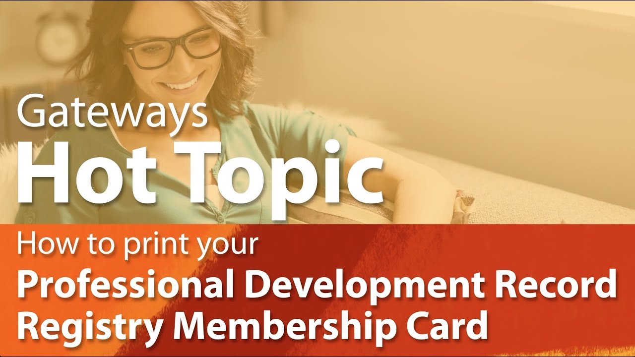 How to Print Your Professional Development Record & Membership ID Card ...