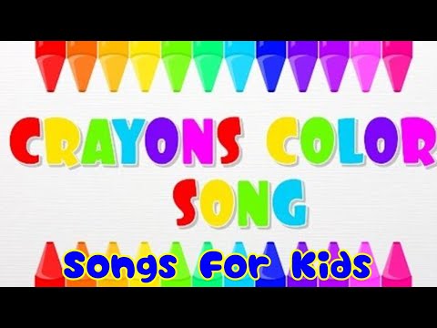 The Crayons Colours Songs for Children and Kids | RED, BLUE, YELLOW ...