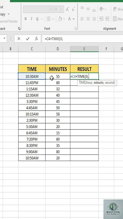 "⏱️ How to Add Minutes in Excel | Quick & Easy Tutorial ⏱️"#excel# ...