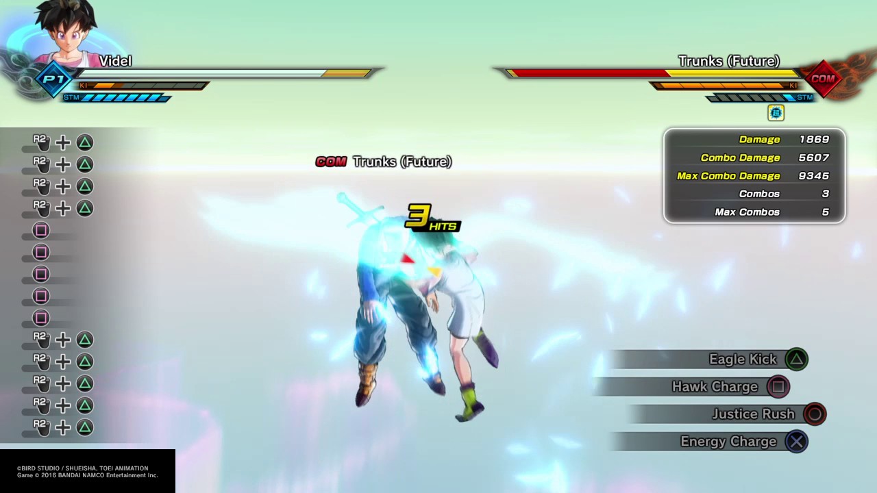 DRAGON BALL XENOVERSE 2 - Eagle Kick stuff - YouTube