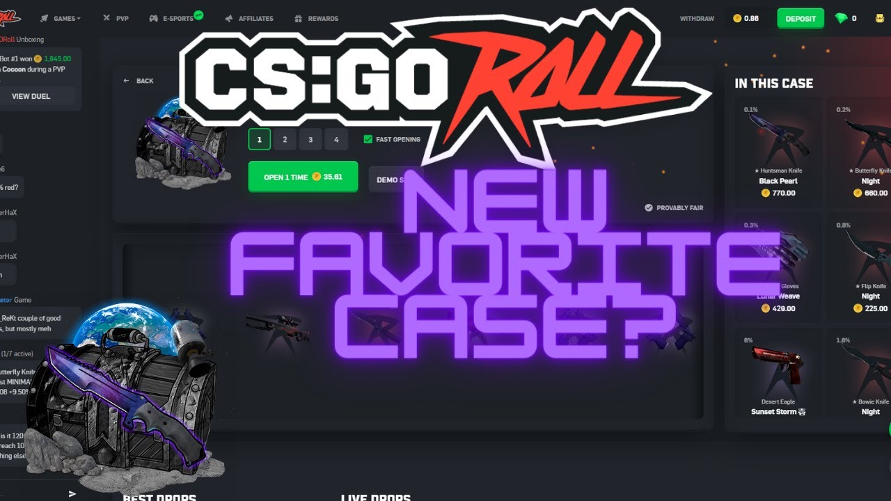 NEW FAVORITE CASE??? (CSGOROLL) - YouTube