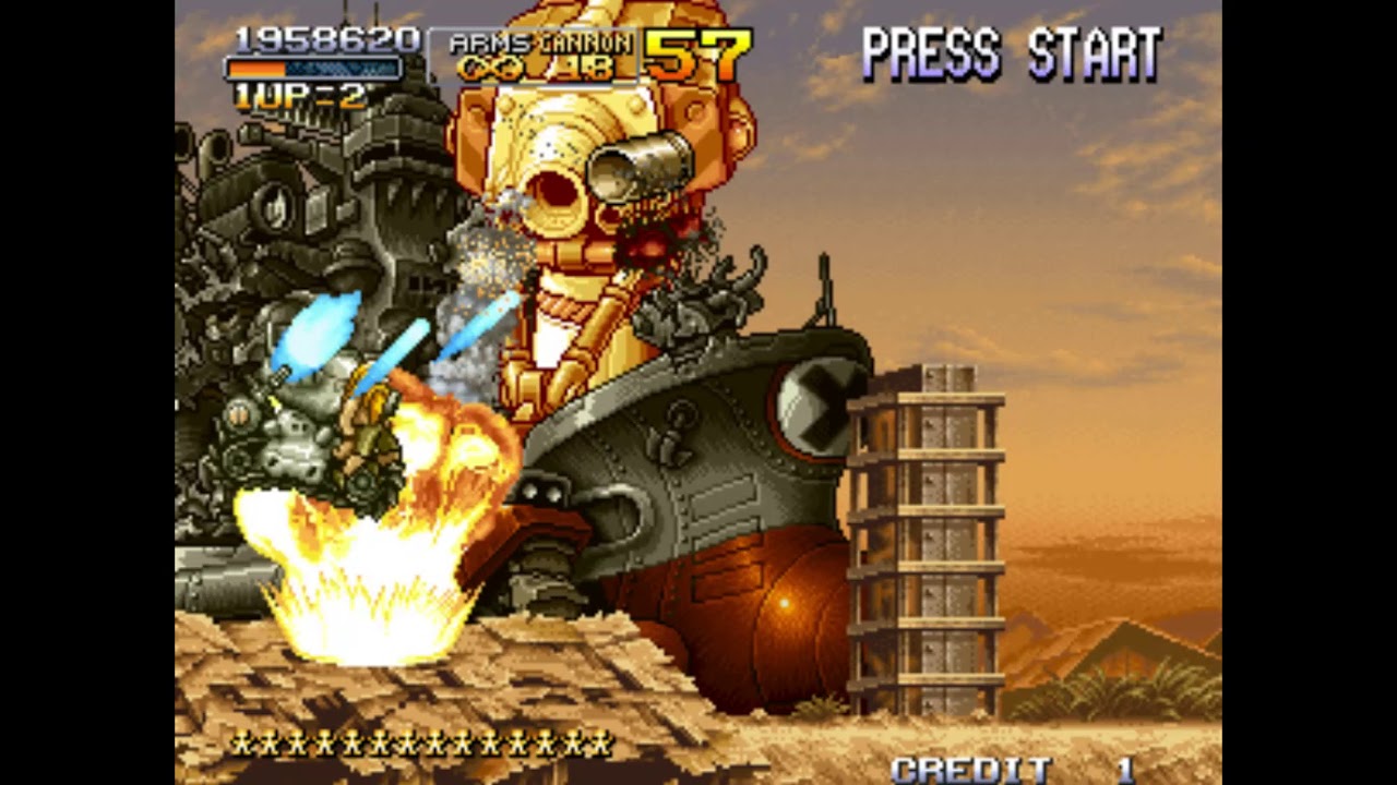 Metal Slug 2 - FINAL BOSS MISSION 4 - GAMEPLAY by ART - YouTube