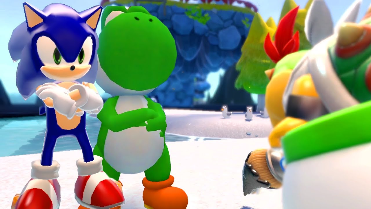 Bowser's Fury - Yoshi vs Sonic (Splitscreen Race) - Part 1 - YouTube