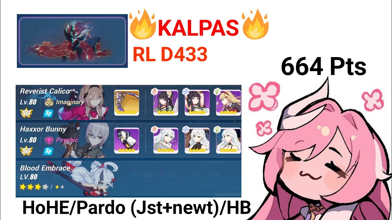 HI3 SEA EX ABYSS RL D433 - KALPAS🔥(664 Pts) - HoHE/Pardo/HB (No Sushang ...