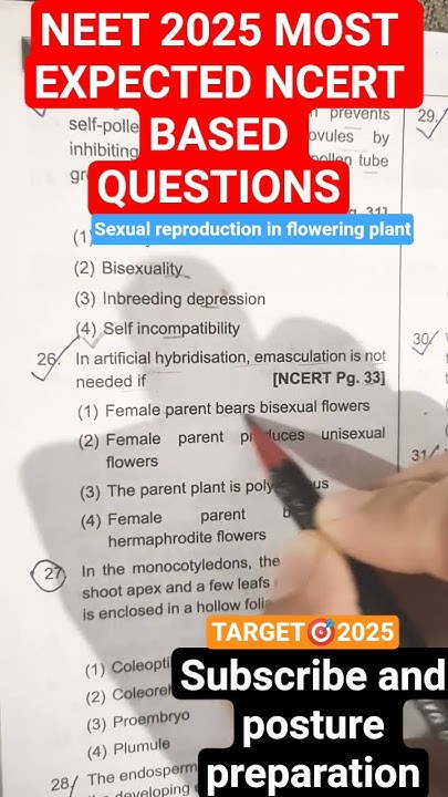 NEET 2025 MOST EXPECTED NCERT BASED QUESTIONS subscribe for more# ...