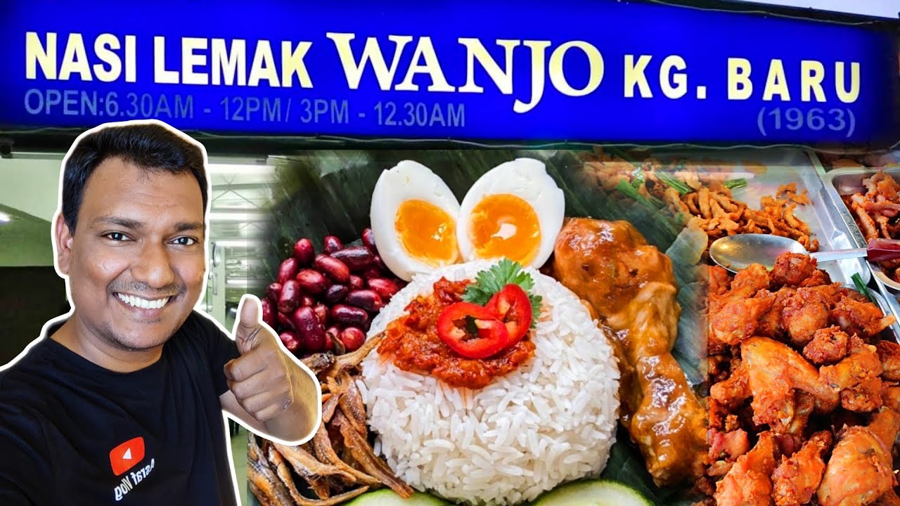 💥 மலேசியா பேமஸ் நாசிலீமா Nasi Lemak Wanjo Kampong Paru Kuala Lumpur ...