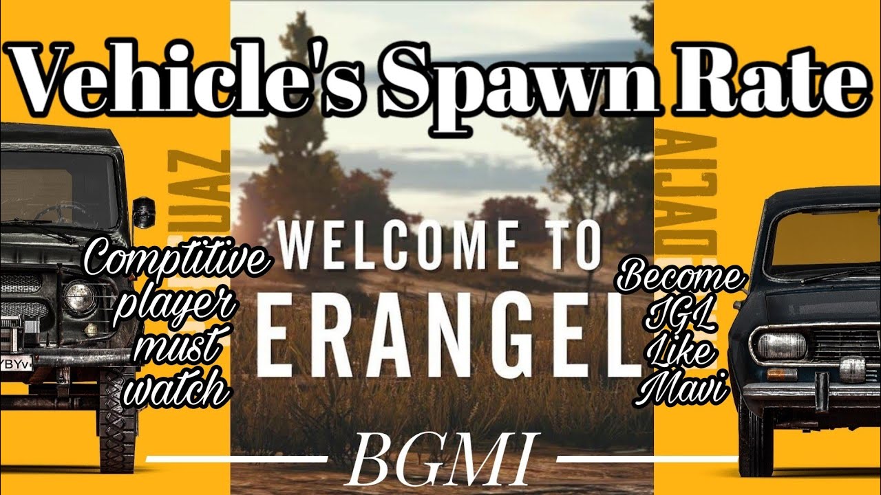 Vehicle's Spawn in Erangle|Competitive Players must watch|Help you in ...