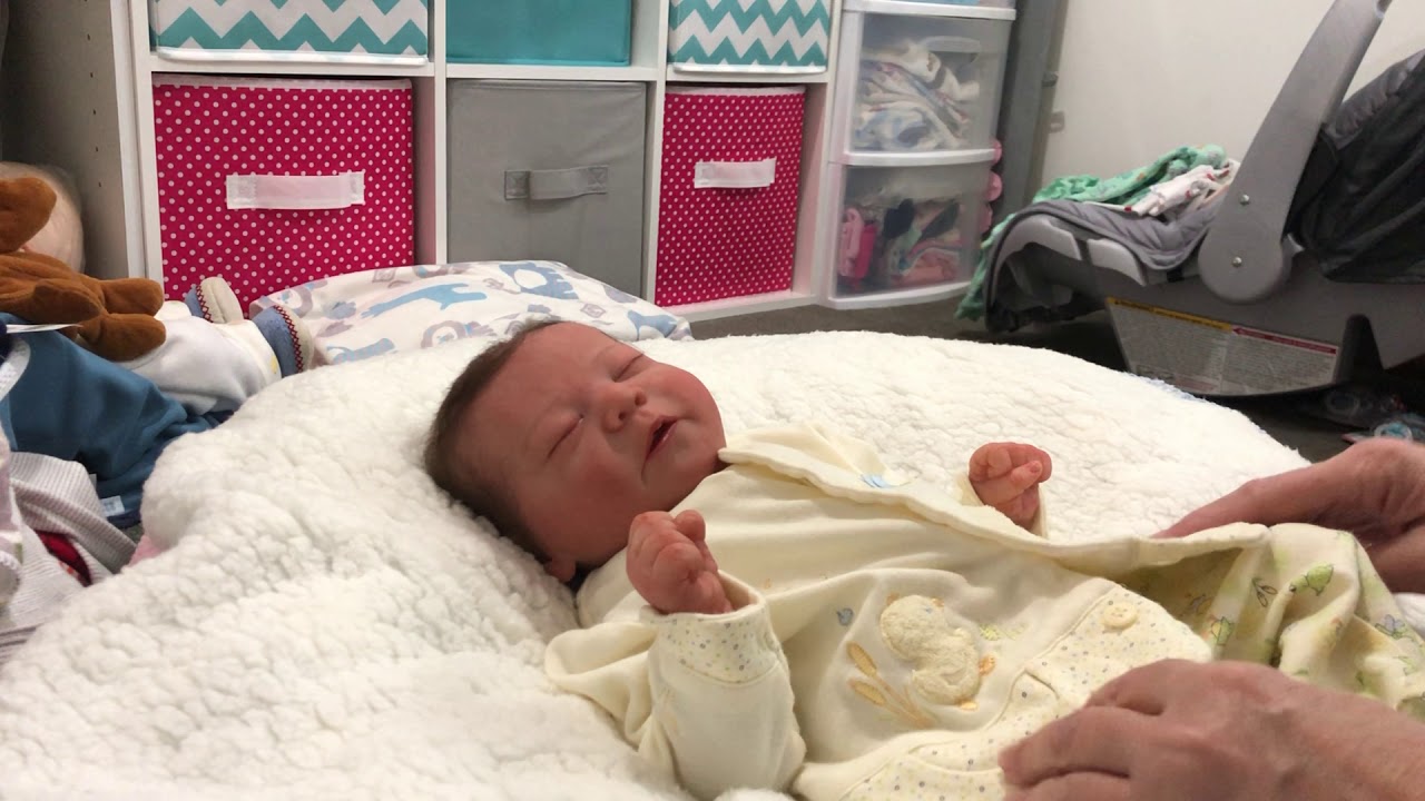 Baby Miles first changing - YouTube