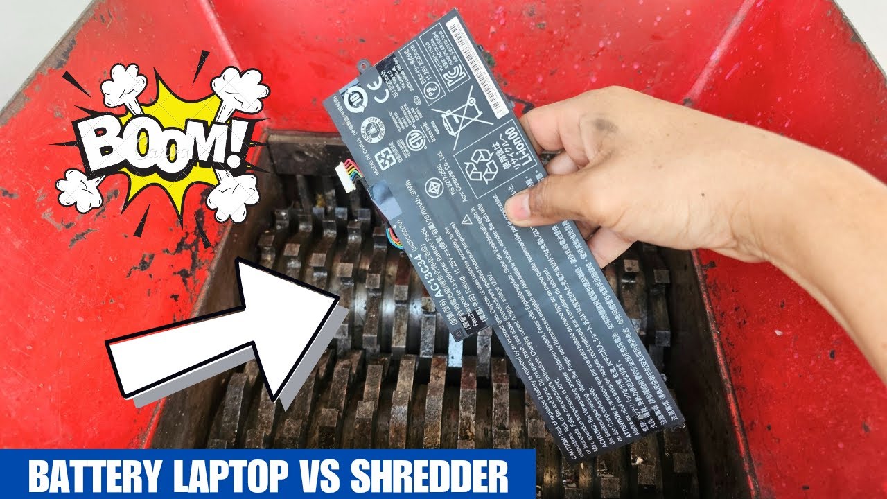 Best Laptop Batteries vs Shredder | Epic Shredding Moments With Rare ...