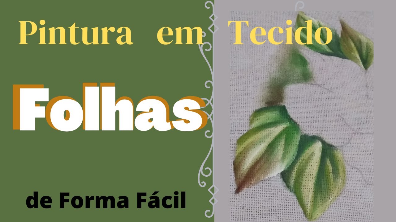 Pintura em tecido #pintando folhas - YouTube
