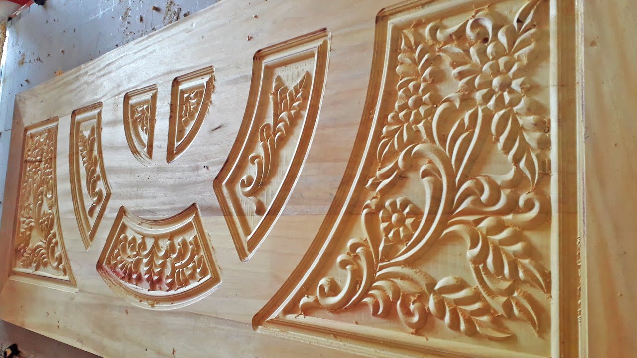 Wonderful Modern Wooden Door Design by CNC Router Machine || Smart Door ...