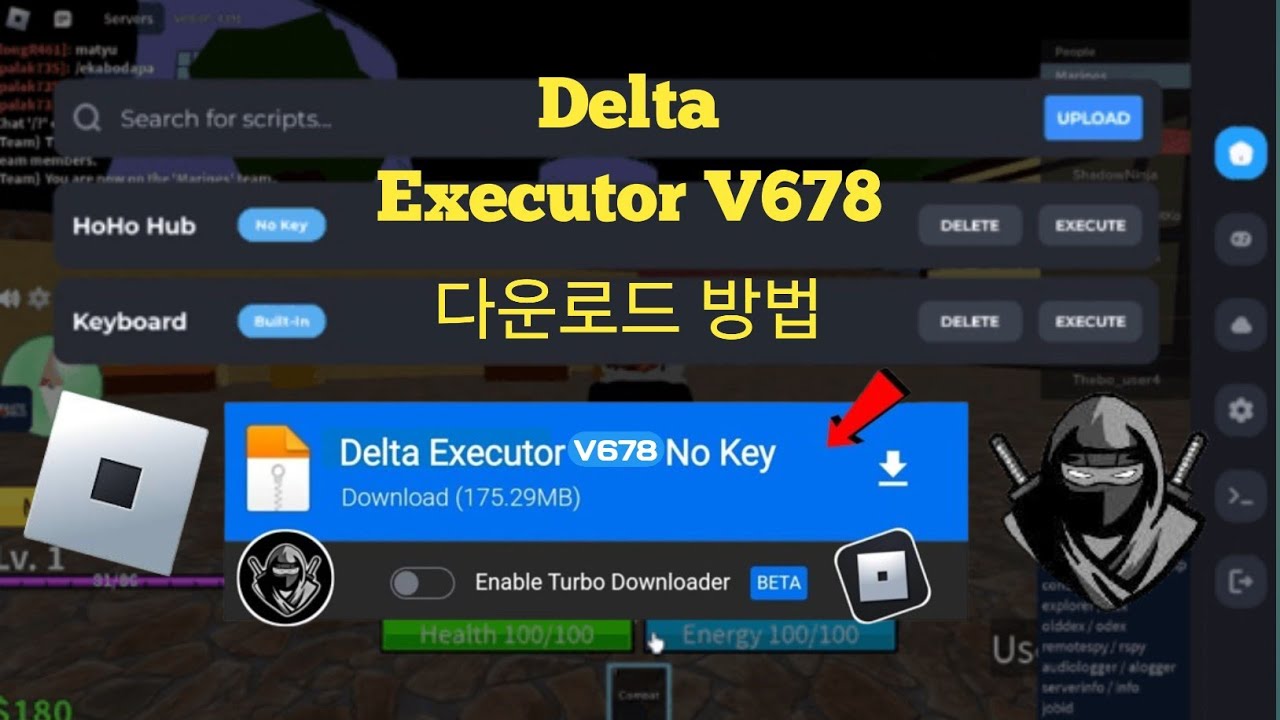 Roblox Delta Executor 모바일 신규 업데이트 V678 다운로드 방법 | (Delta Executor 키 없음 ...
