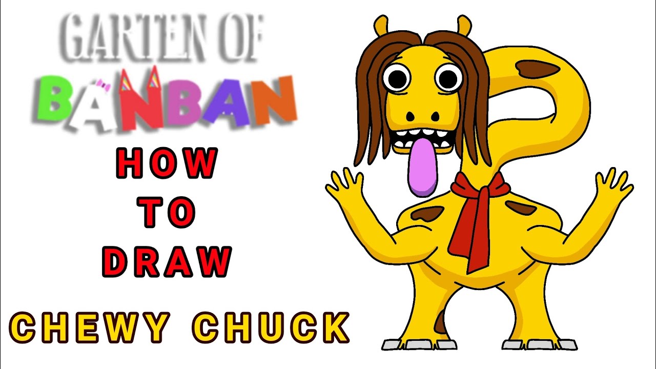 How to draw Chewy Chuck | Garten of Banban 4 | Simple step by step ...