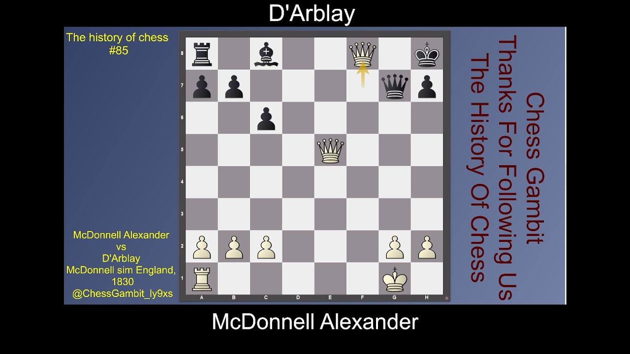 McDonnell Alexander vs D'Arblay #The history of chess #85 - YouTube