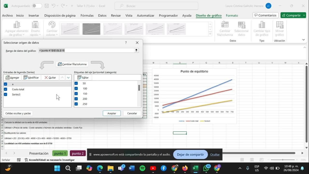 Modificar formato de leyenda en Excel - YouTube