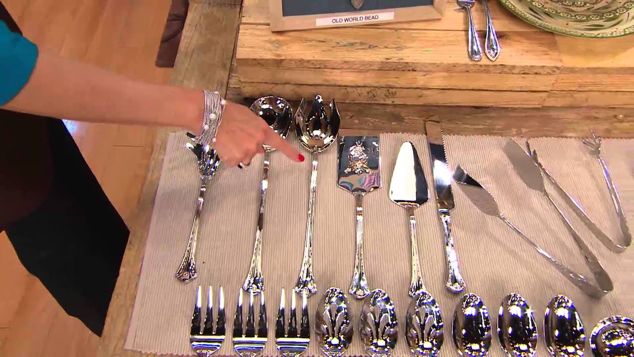 Temp-tations Floral Lace 18/10 Stainless 80 Piece Flatware Set with ...